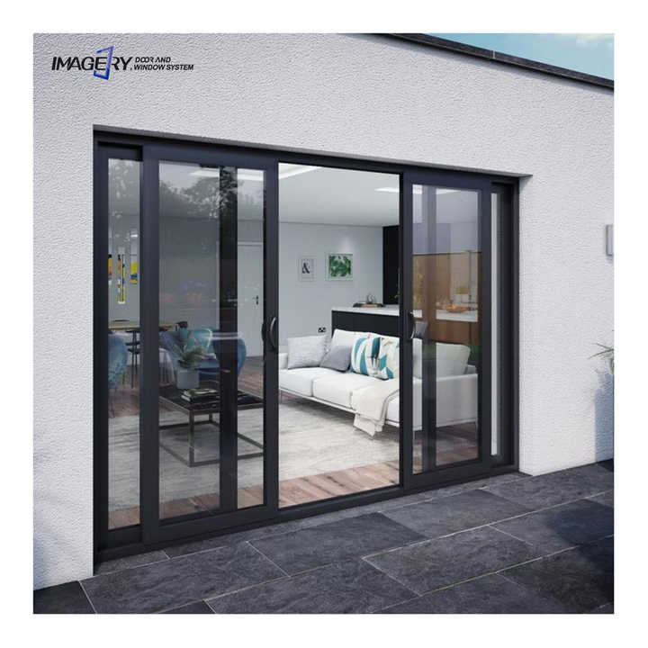 Modern Aluminum Sliding Shop Front Door - Waterproof & Durable