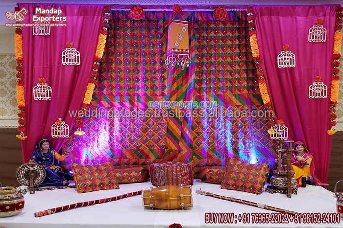 Pakistani Wedding Henna Party Stage Decor Muslim Theme Mehndi Stage ...