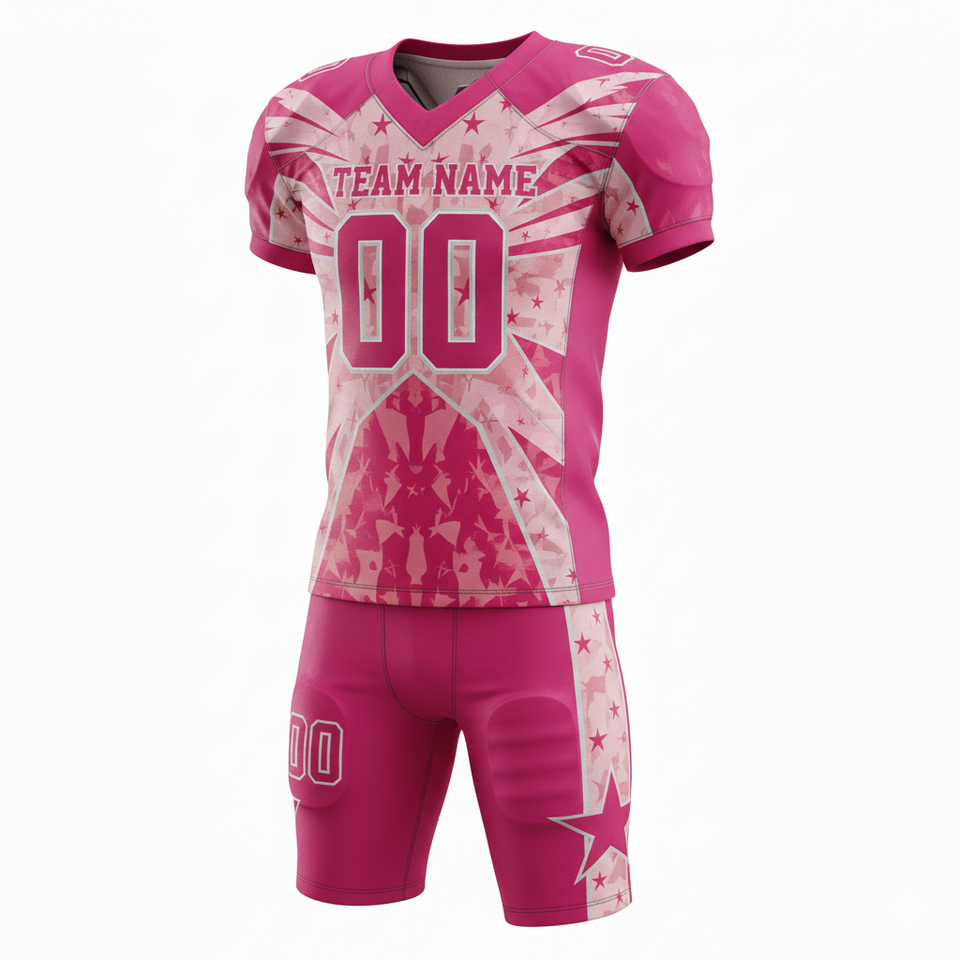 Custom American Football Uniform Jersey Shorts Set with Front Logo ...