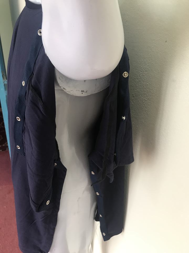 navy left Shoulder & Side Access Post Surgery & Rehab Unisex 100% ...