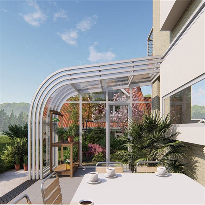 Retractable Skylight Roof for Outdoor Sunrooms - Curved, Waterproof ...
