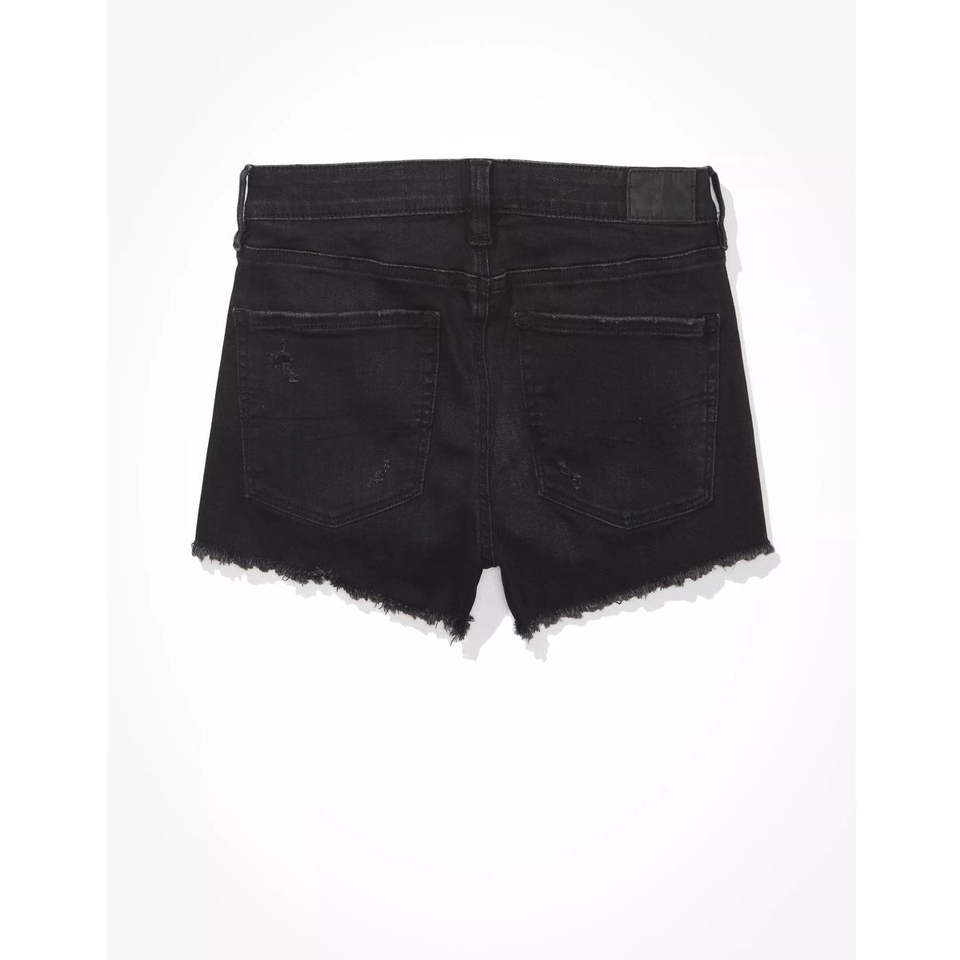 Wholesale Customizable Black Denim Shorts for Women Fashionable High ...