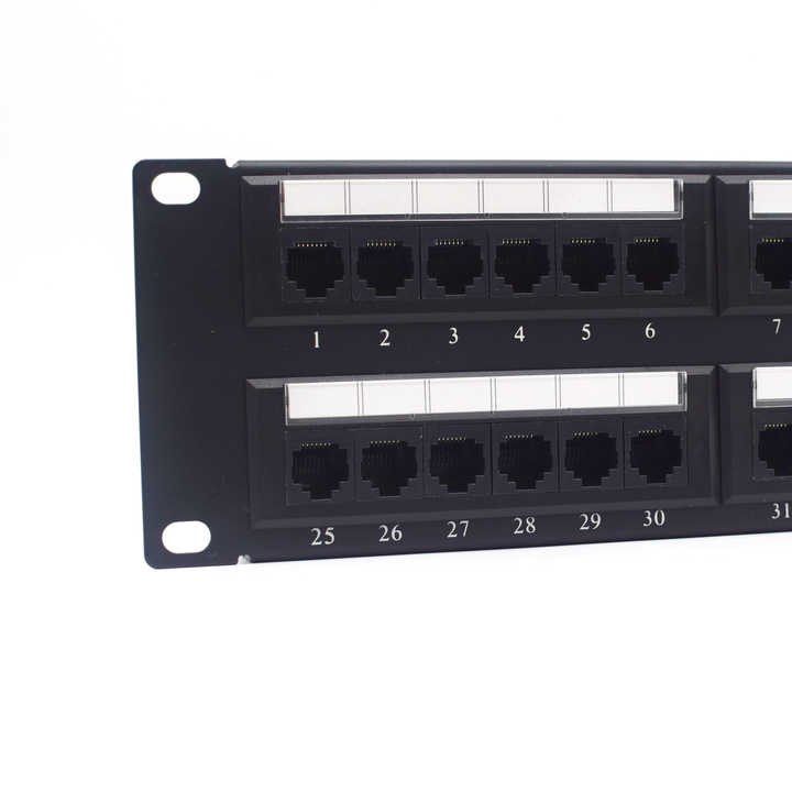 Cat3 Cat5e Cat6 Cat6a Cat7 Cat8 Patch Panel with 6/8/12/24/48/ Ports ...