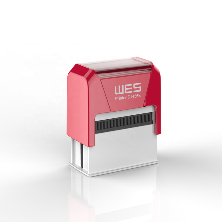 S-1436E WES Logo Self-Inking Stamp - Eco-Friendly Office Supplies