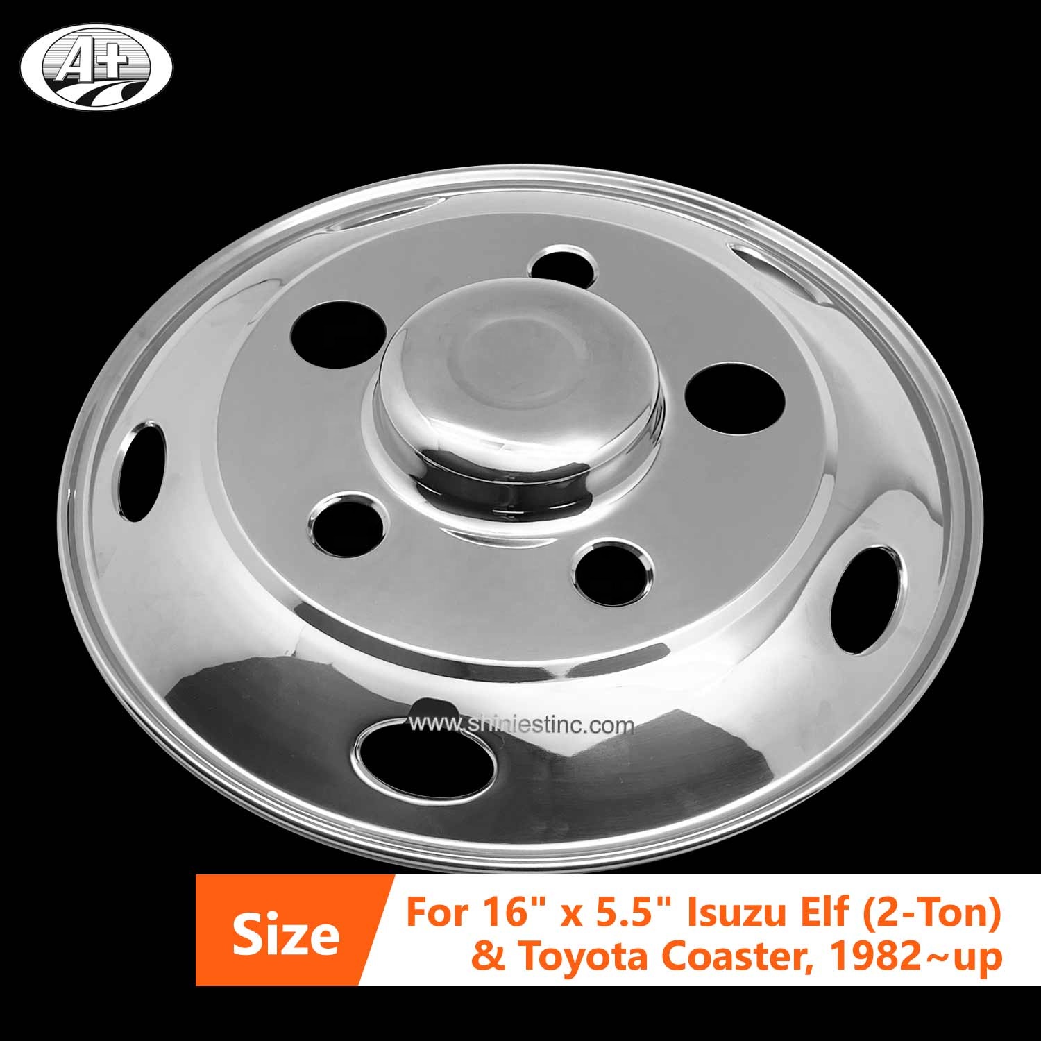 Toyota Coaster Wheels - 16 Inch Stainless Steel Cover Set