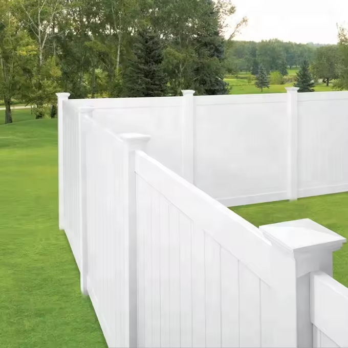 Fentech PVC Strip Privacy Fence Expandable White Vinyl Garden Privacy ...