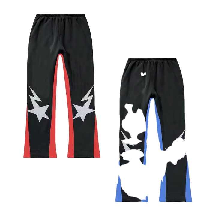 Premium Soft Touch Fabric Flared Tracksuit Custom Logo Printed Kangaroo ...
