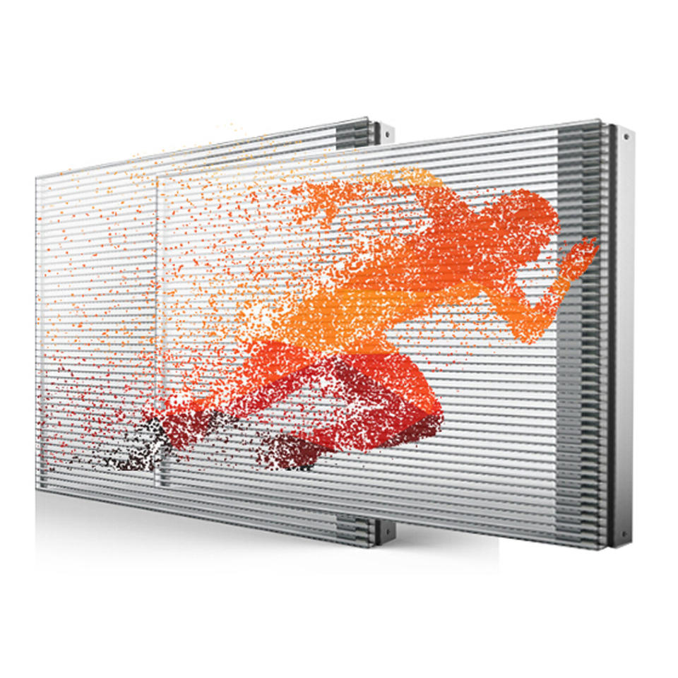 Ultra Transparent IP65 LED Film Display for Outdoor Storefront Windows ...