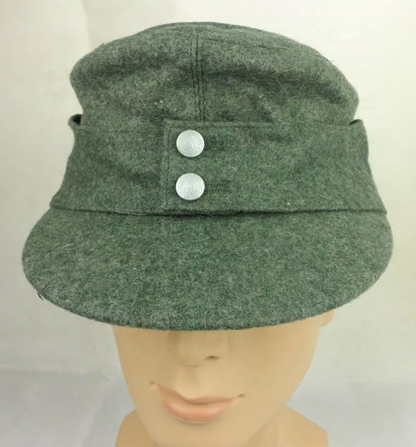 German WW2 M43 Field Cap Wool - 100% Wool, Adjustable Size