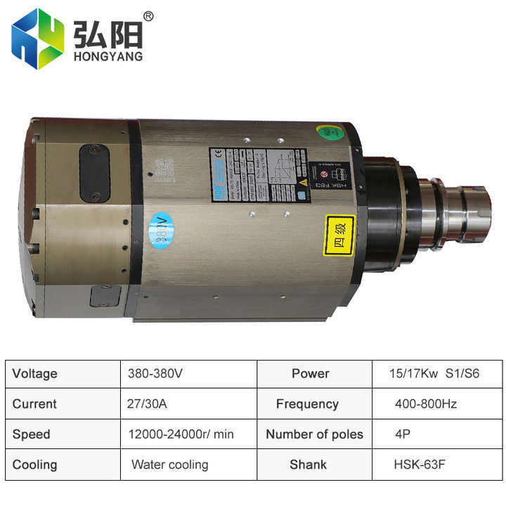 HQD Water-cooled Spindle Bearing GDL75-HSK63F-24Z/17 4P Motor Poles for ...