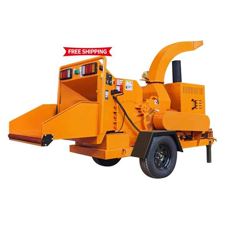 Mobile Wood Crusher - Heavy Duty Wood Chipper Shredder
