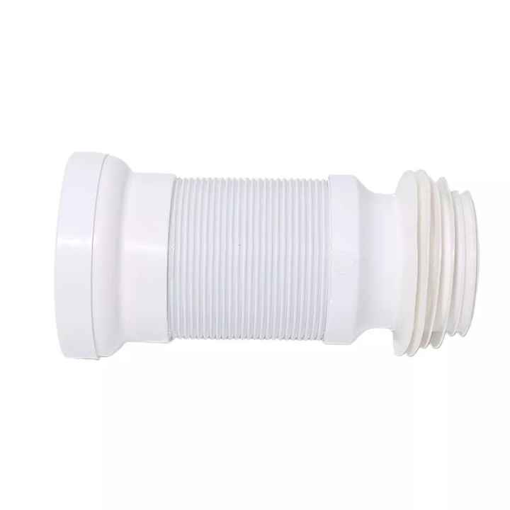 White PVC Flexible WC Pan Connector - High-Quality Toilet Drain Pipe ...