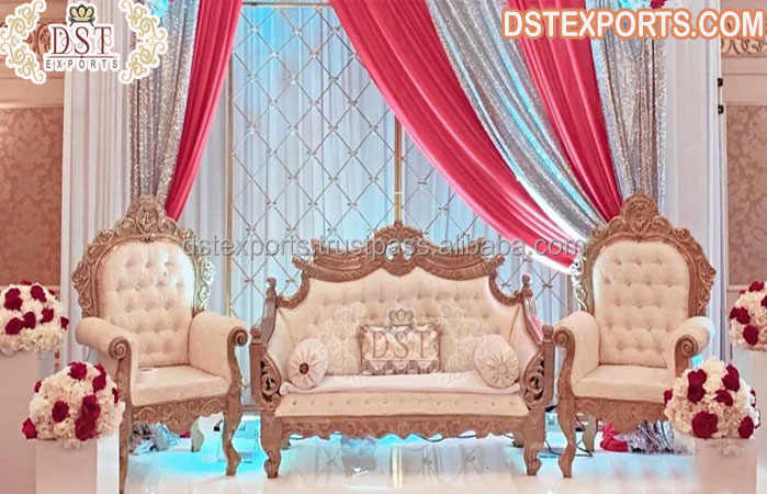 Classy Reception Stage Sofa Set for Couple Designer Royal Look Sofa Set ...