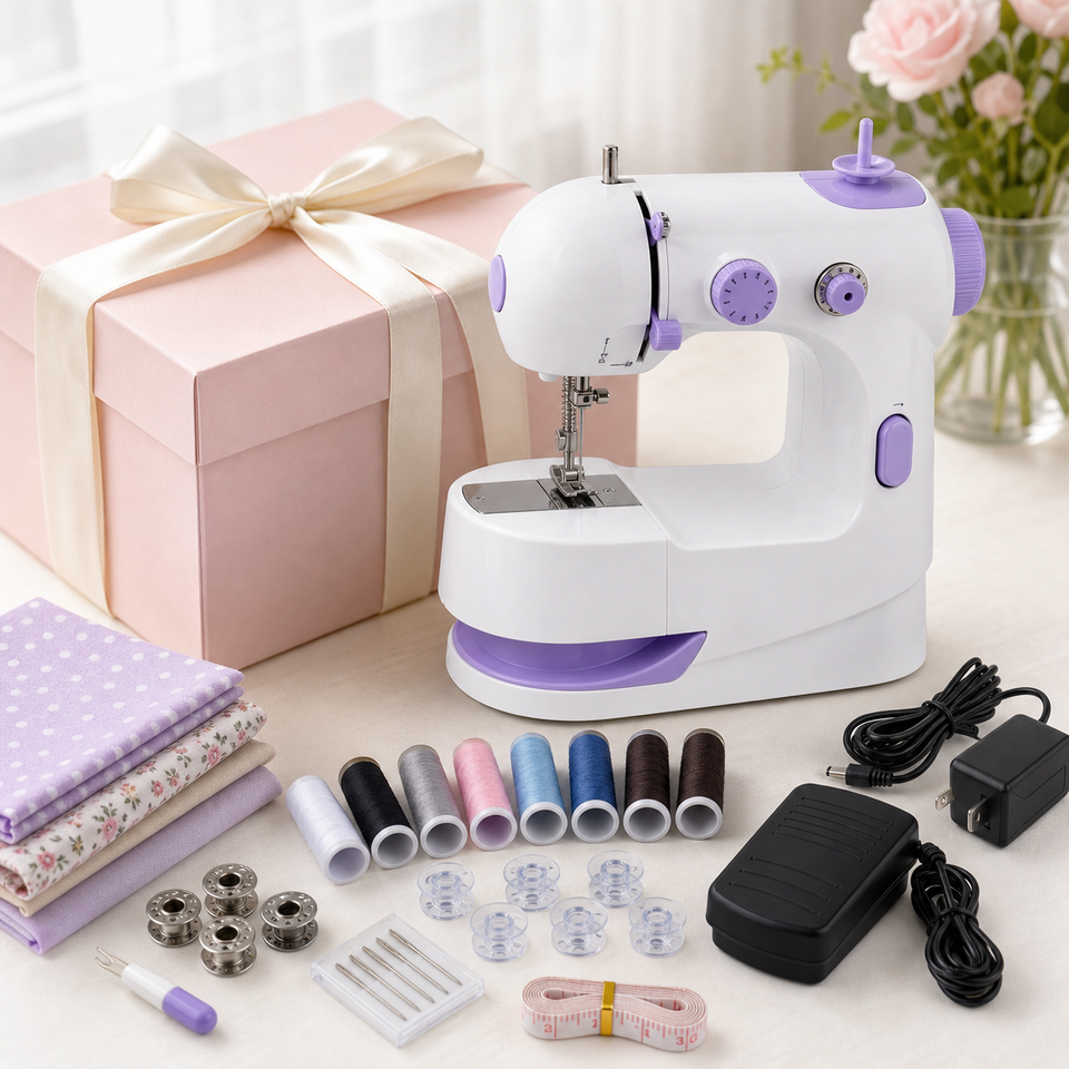 EB China Portable Sewing Machine Bundle with Thread Bobbins Needle Set ...