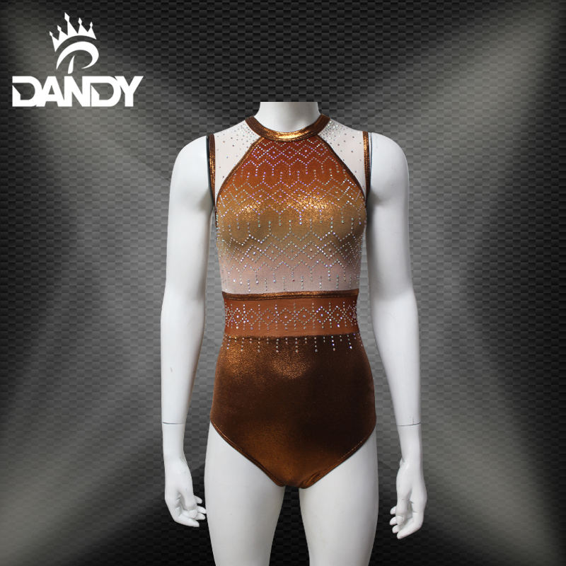 Customized Gradient Color Tight Short Sleeve Design Dance Wear Leotard ...
