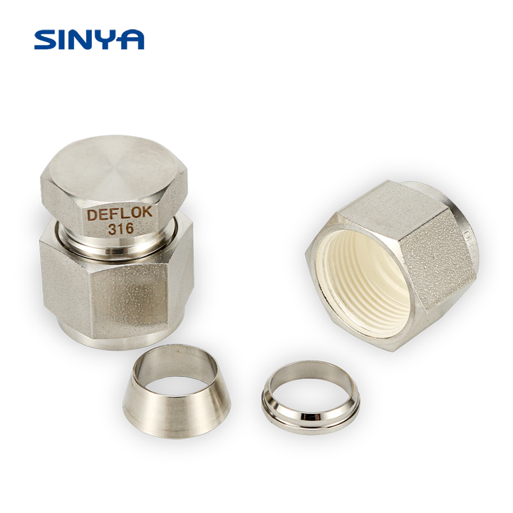 Stainless Steel Tube Nut & Ferrule Set Female Nuts Sleeve Fitting for 3 ...