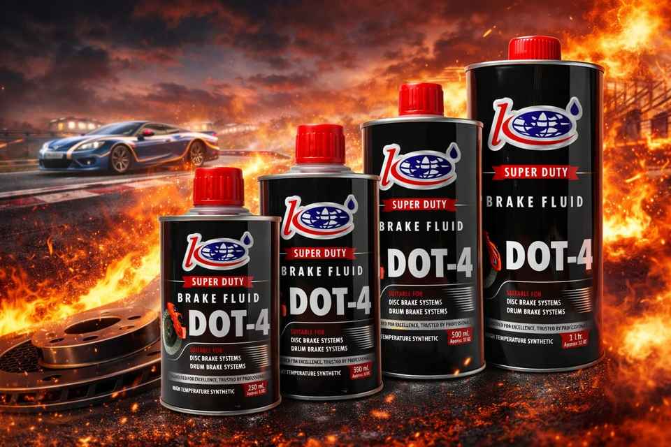 Premium DOT 4 Hydraulic Brake Fluid 500 ML Bulk Supply High Performance ...