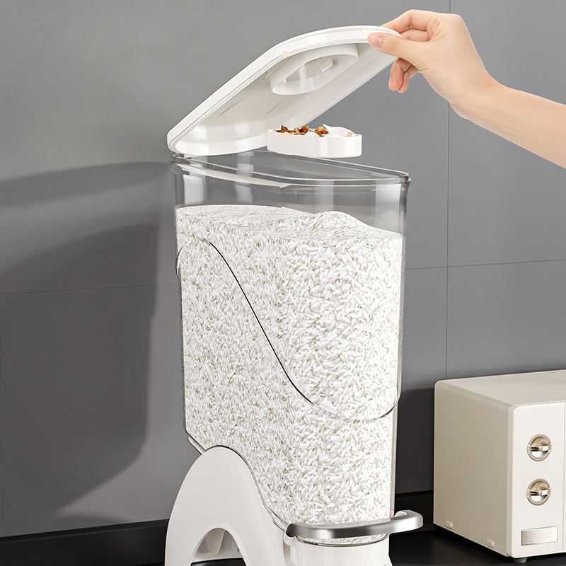 WANUO Nordic Narrow Rice Dispenser Airtight Grain Storage Container ...