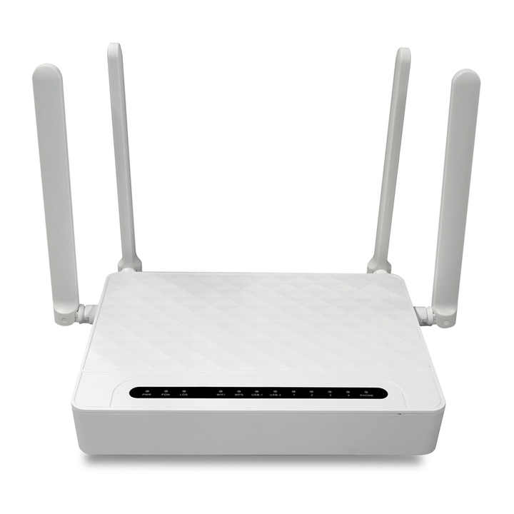 XPON ONU ONT Fiber Modem with 4 GE RJ45 Ports and Dualband Wifi6