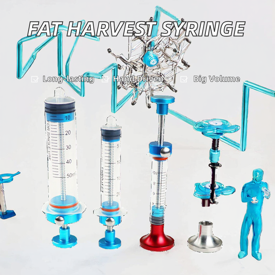 High Quality Plastic Surgery Fat Harvesting Syringe Set 10ML 20ML 50ML ...