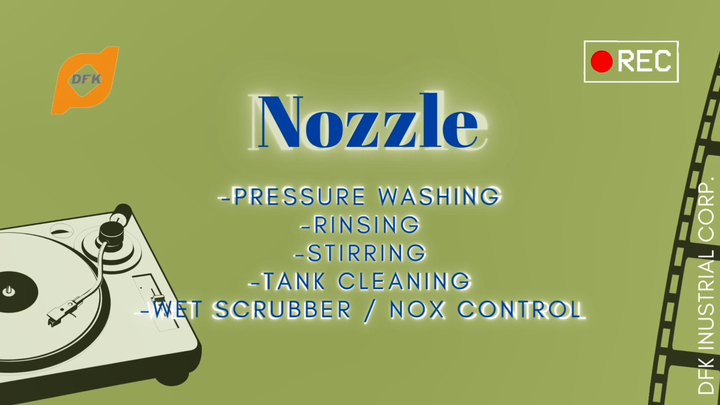 UPVC PEEK Plastic Nozzle for Wet Scrubber - Full Cone Spiral Design