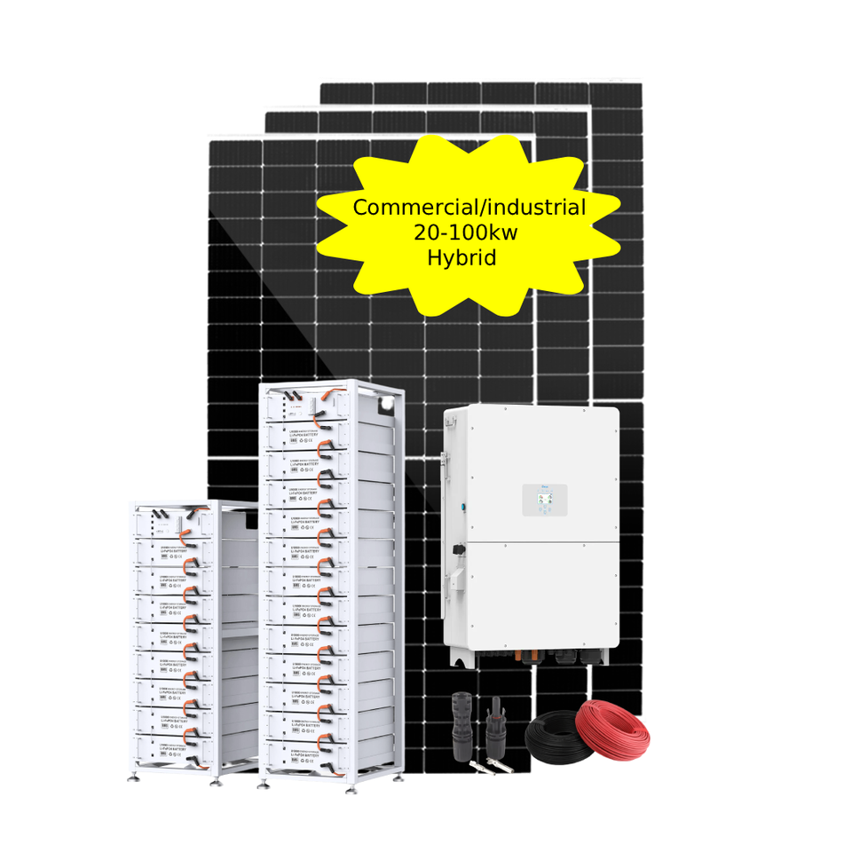 30kw Hybrid 20kw Lithium Battery Solar System Industrial 50kw Home All ...