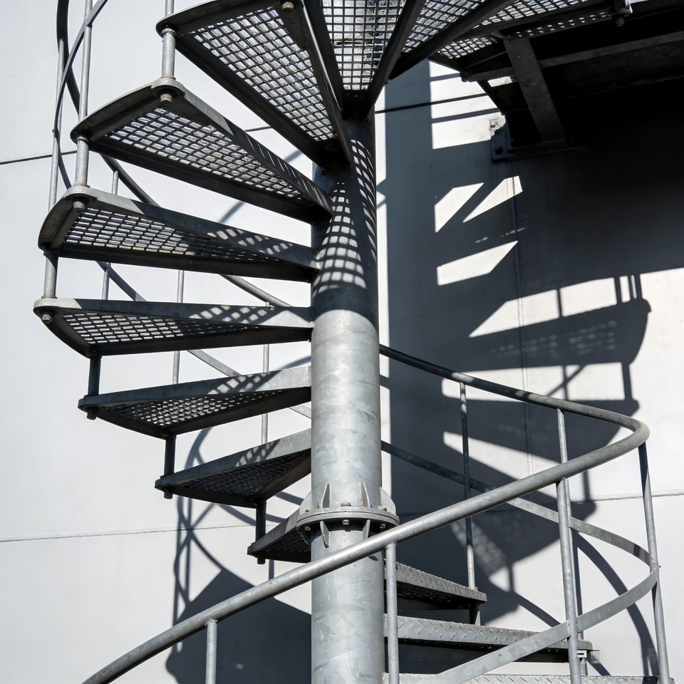 Prefabricated Steel Structure Staircase | Custom Metal Industrial ...