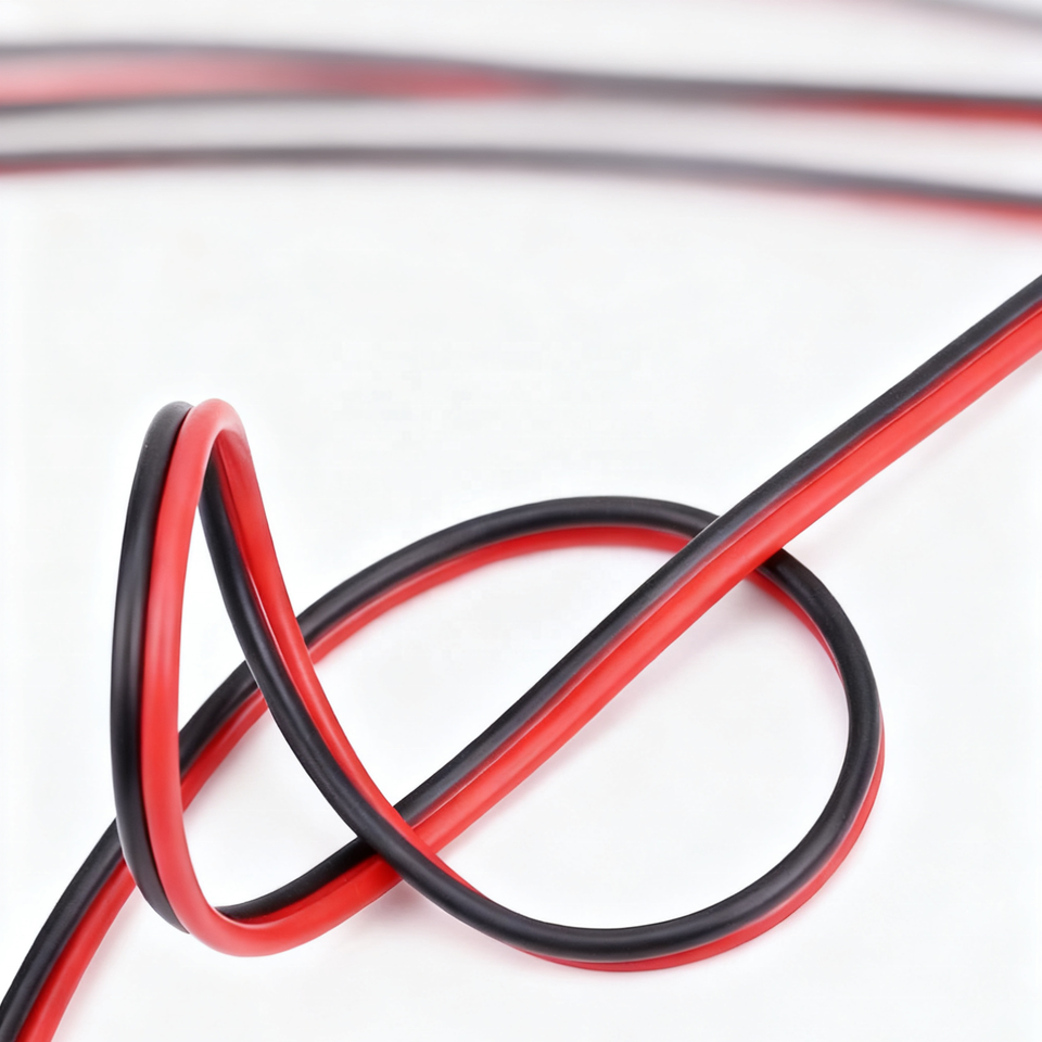 Yuehua 10awg Twin Red Black Wire 2 Core Parallel Flat Ribbon Cable with ...