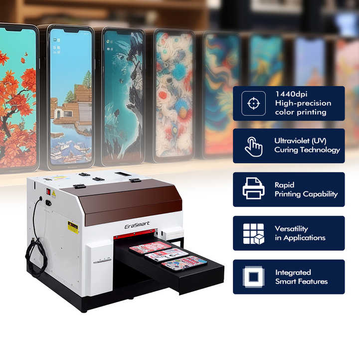 EraSmart US Mini A4 UV Flatbed Printer On-Demand Printed UV Printer for ...