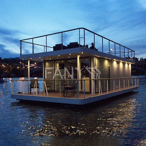 New design House boat aluminum pontoon houseboat for sale space capsule ...