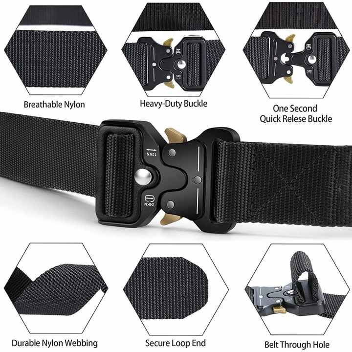 Durable Men's Gym Outdoor Sports Tactical Fabric Belt Straps