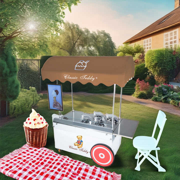 Commercial Italian Ice Cream Machine New Mobile DIY Batch Freezer ...