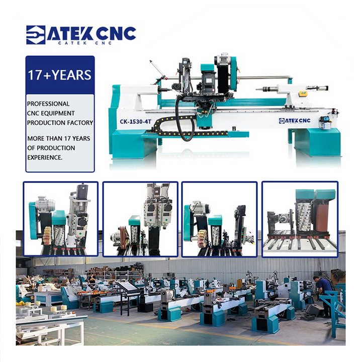 Trendy New Automatic Loading and Unloading CNC Woodworking Lathe 4 Axis Cnc Wood Turning Machine ...