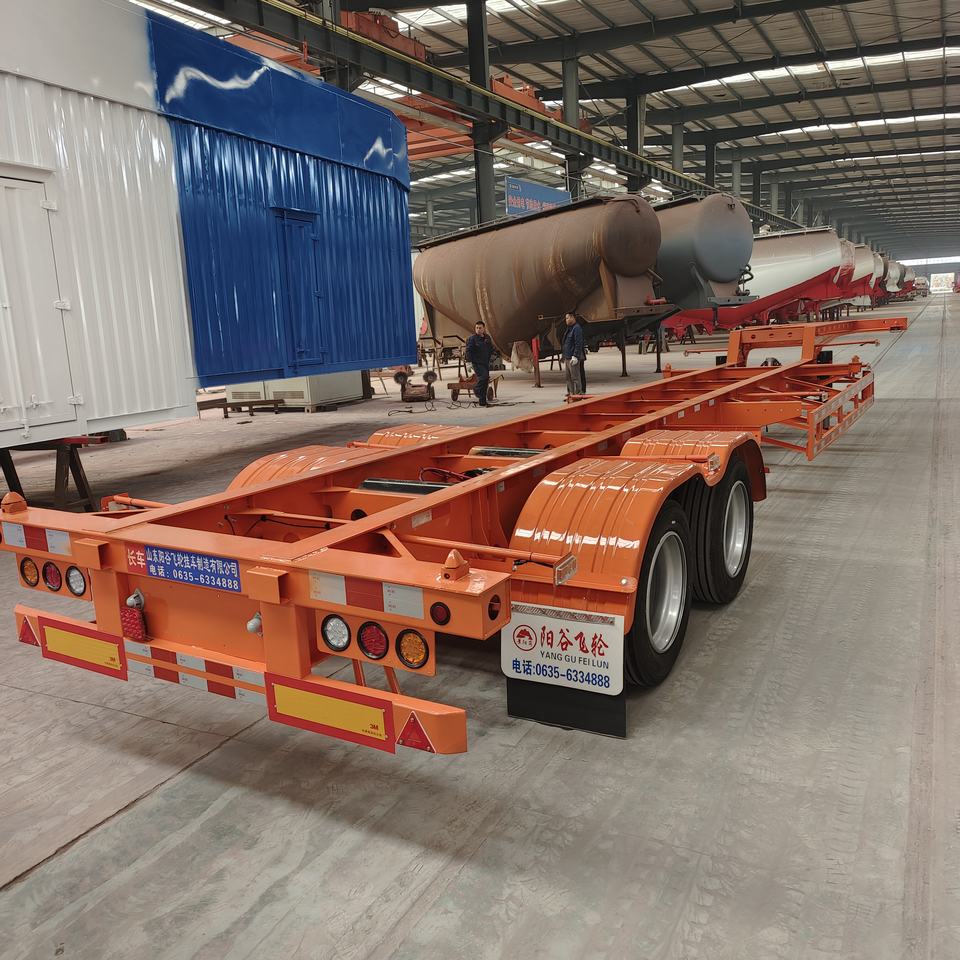 3 Axle 40 Feet Container Skeleton Transport Vehicle - 50T Load Capacity