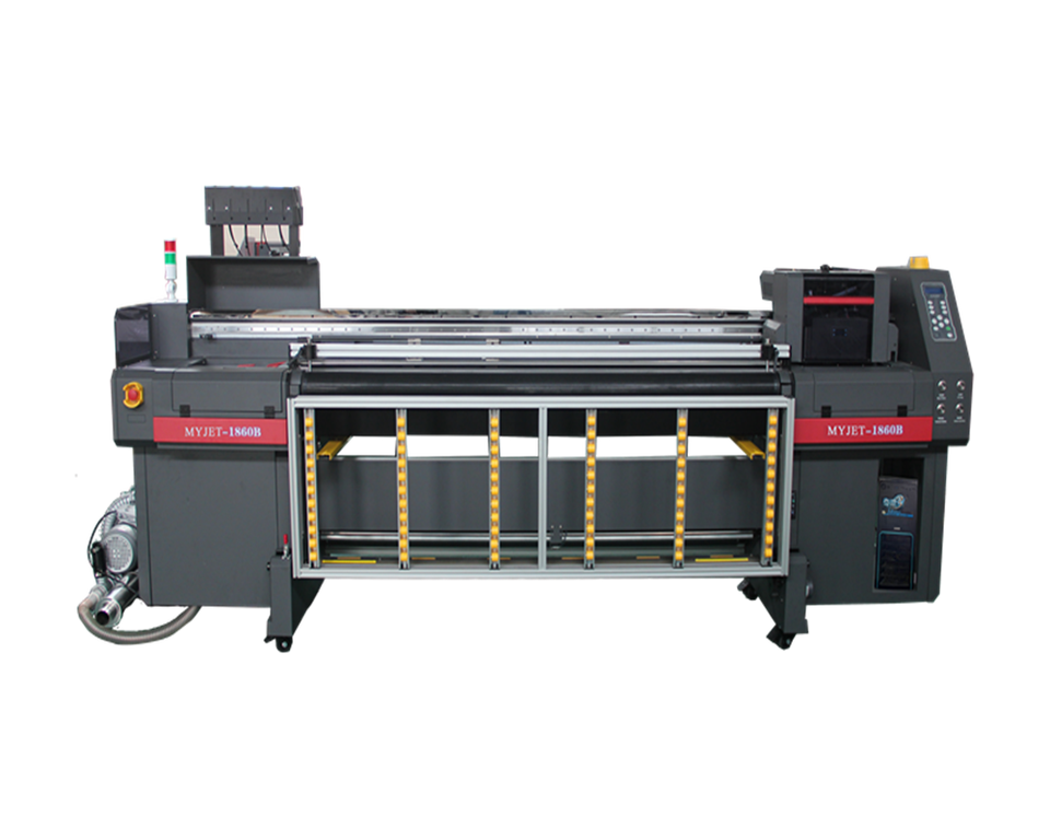 MYJET Ricoh Digital UV Hybrid Inkjet Label Printer New 4 Heads 1.8m/2 ...