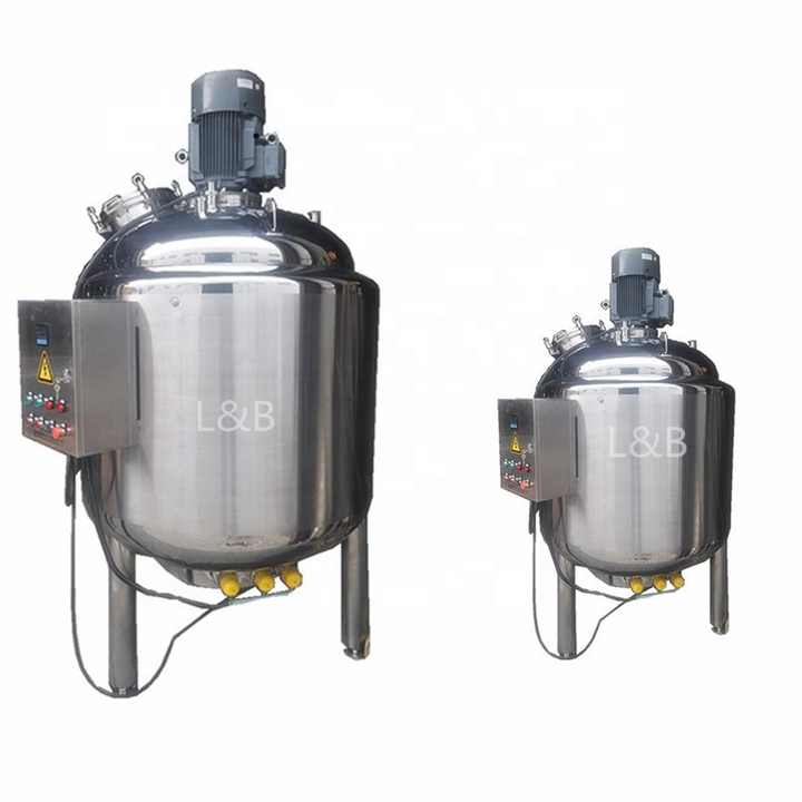 500 Liter Heated Inox Mixing Tank with Agitator for Cosmetics