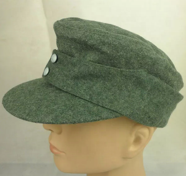 German WW2 M43 Field Cap Wool - 100% Wool, Adjustable Size