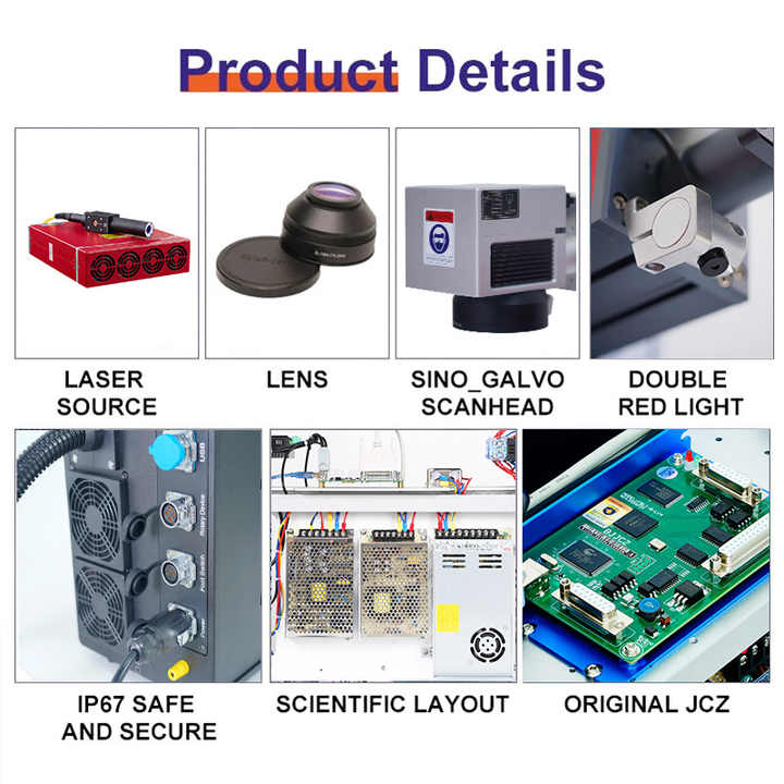 Split Type 30w 50w Fiber Laser Marking Machines for Metal