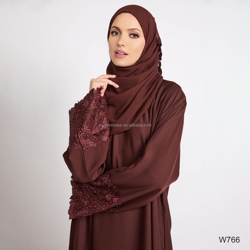 Dubai Style Abaya 2026 Muslim Maxi Dress Wholesale Brown Closed Abaya ...