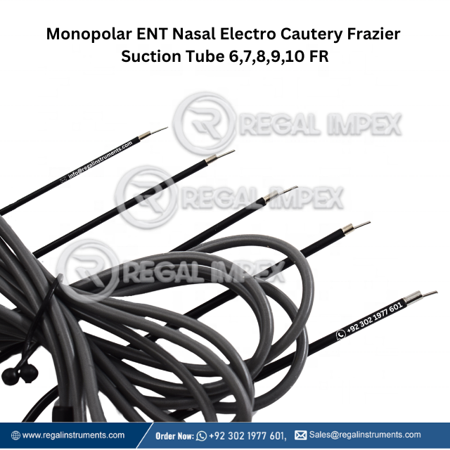 Premium Monopolar ENT Nasal Electro Cautery Frazier Suction Tube 6,7,8 ...