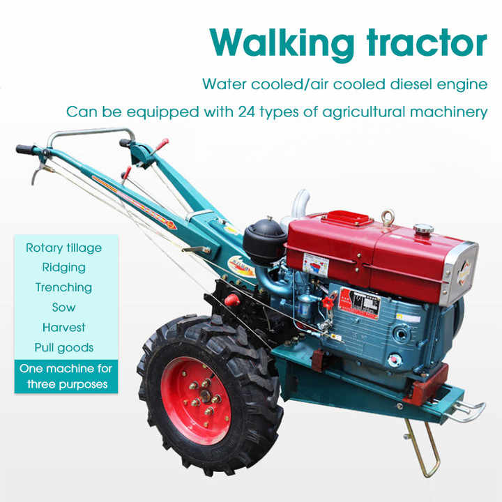 2 Wheel Walking Tiller Agriculture Machinery Equipment Farm Walking Tractor Rotary Tiller ...