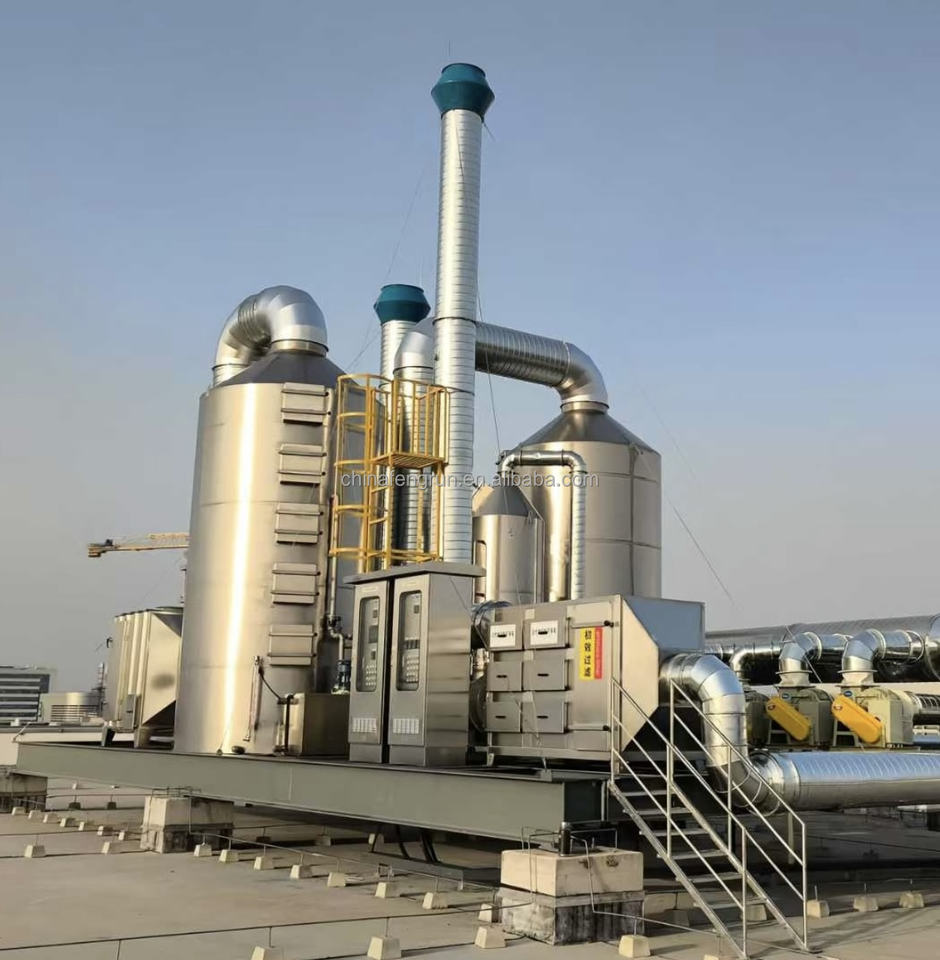 Customized Stainless Steel Wet Scrubber Spray Tower Engine 99% Purify ...