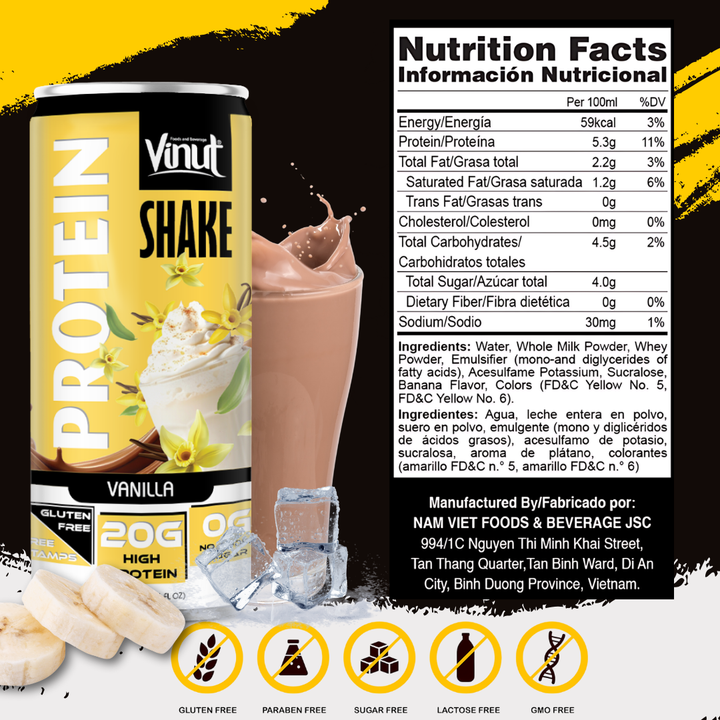 Protein Milk Shake with Apple & Banana Almond 350ml VINUT