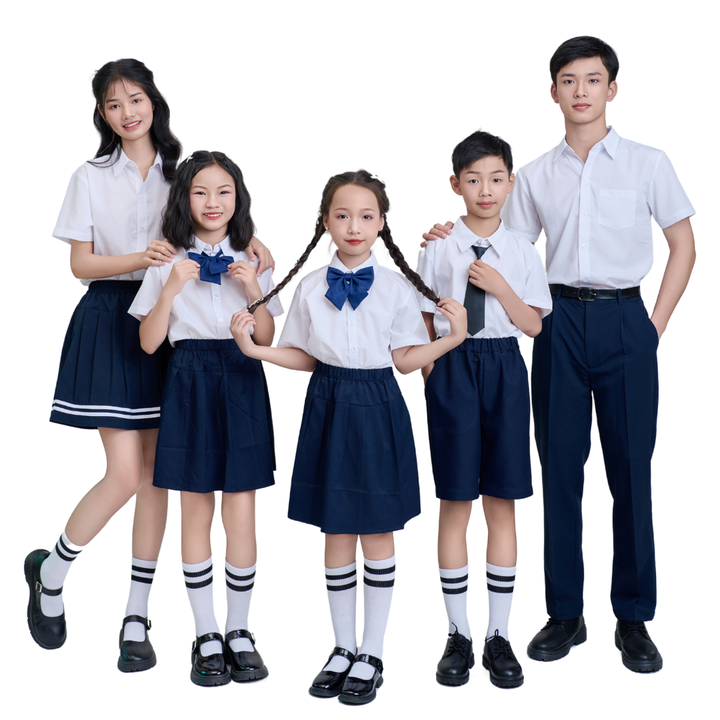 Custom Student Uniform Set - High Quality School Shirts