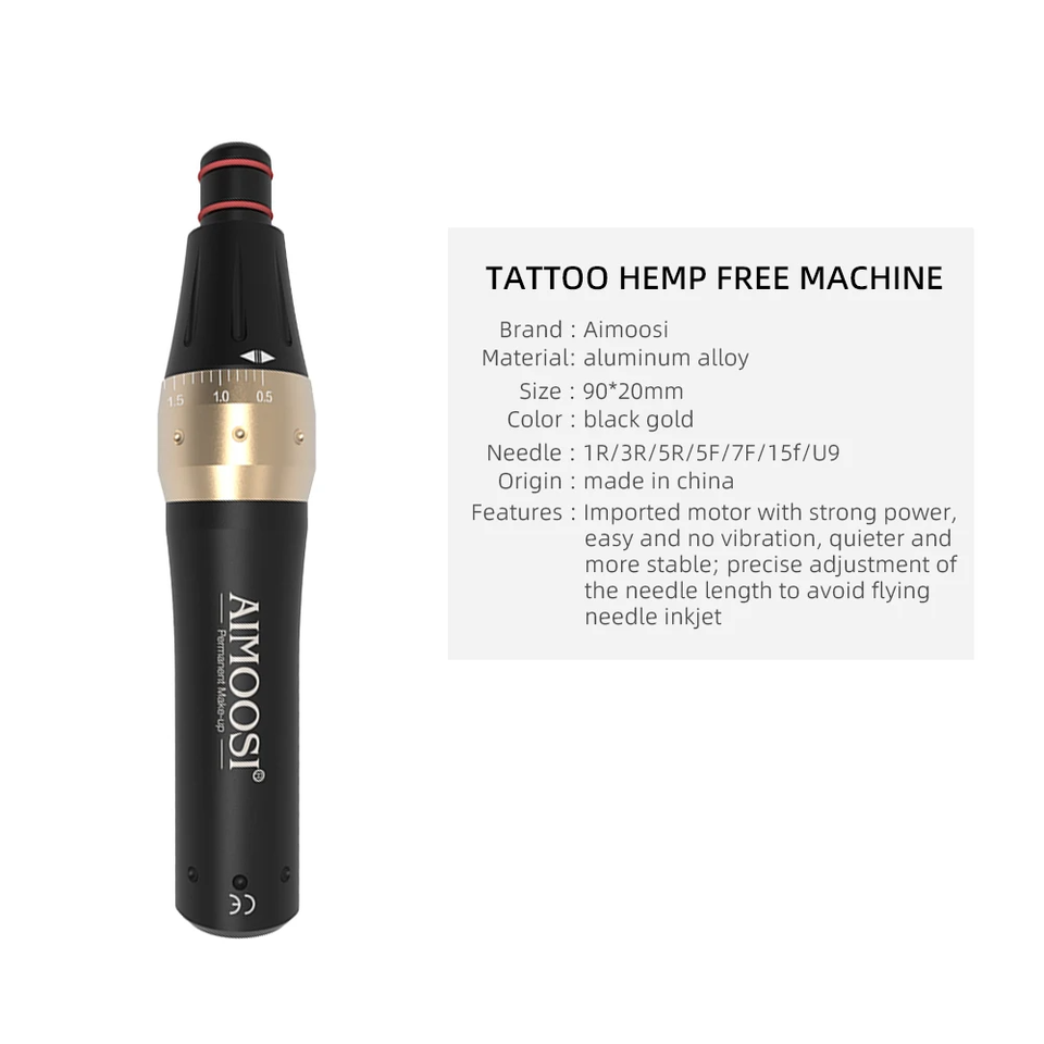 AIMOOSI M7 Tattoo Machine Set Microblading Eyebrow PMU Gun Pen Needle ...