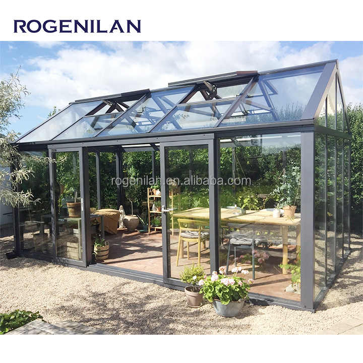 Home Backyard Custom Glass Houses Aluminium Low-E Modern Style Sunroom ...