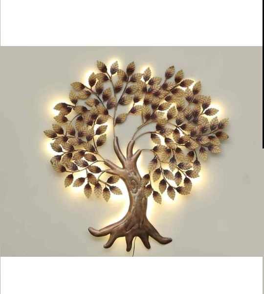 Modern Wall Tree Art Metal Light Trending European Style Matte Finish ...