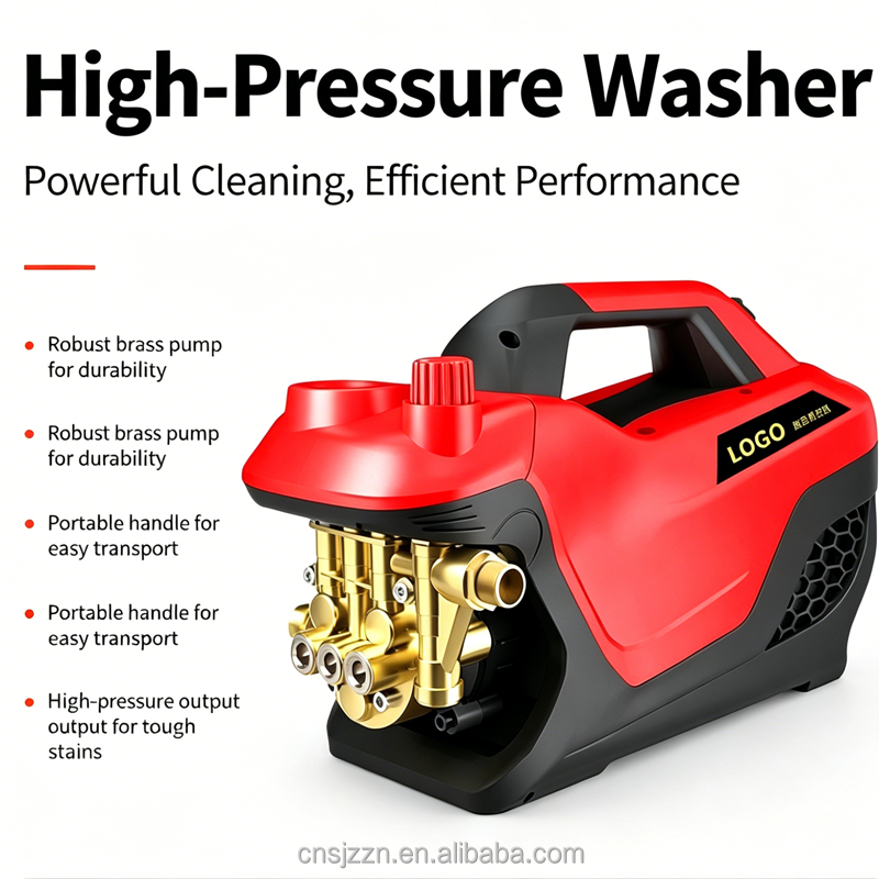 Portable Electric Pressure Washer 1800W High Power Car Cleaning Machine ...