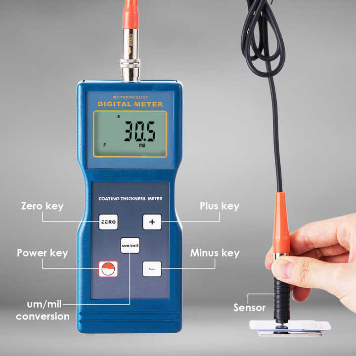 Landtek Coating Thickness Gauge Meter F Probes 0-1000um