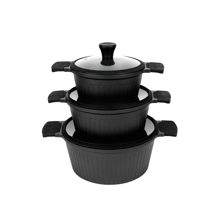 Heavy Stone Marble Cooking Pot Set Service Cookware Set Cooking ...
